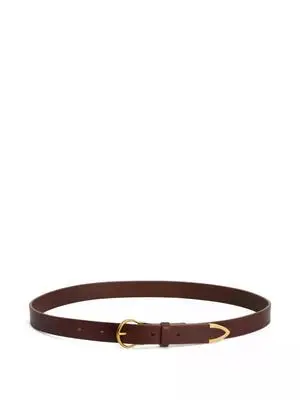 JIL SANDER Belt Vegetable-tanned Leather With Round Metal Buckle - Brown