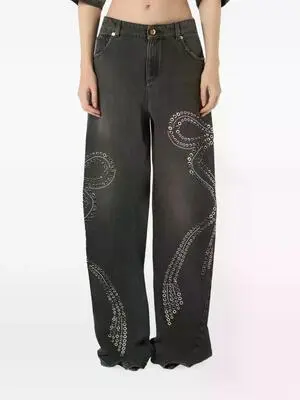 Blumarine Embellished Studded Jeans