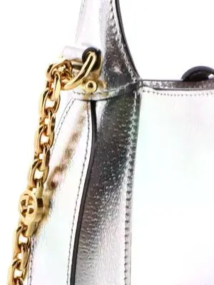 Gucci Jackie 1961 Chain Leather Mini Hobo Bag - Metallic