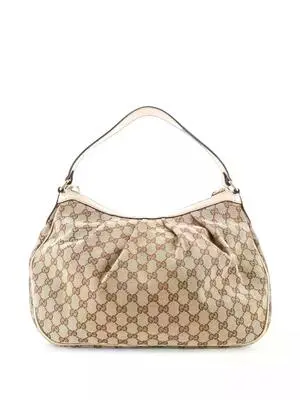 Gucci Sukey Gg Canvas With Leather Medium Hobo Bag