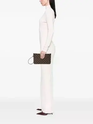LOUIS VUITTON 2019 Damier Ebene Neverfull Mm Pouch