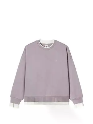 B+AB Logo-embroidered Layered-effect Sweater - Purple