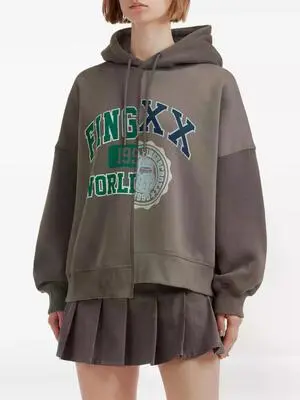 FINGERCROXX Logo-print Panelled Hoodie