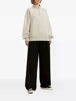 FINGERCROXX Logo-embroidered Quarter-zip Sweatshirt