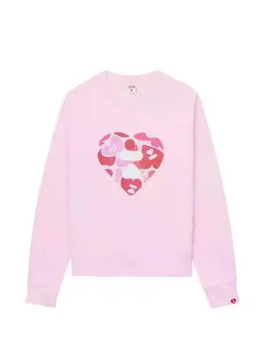 AAPE BY *A BATHING APE Heart-print Sweatshirt - Pink