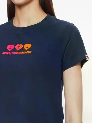 AAPE BY *A BATHING APE Heart-motif Cotton T-shirt