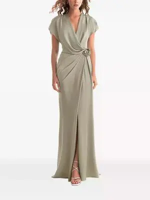 GEMY MAALOUF Draped Flower-detail Dress