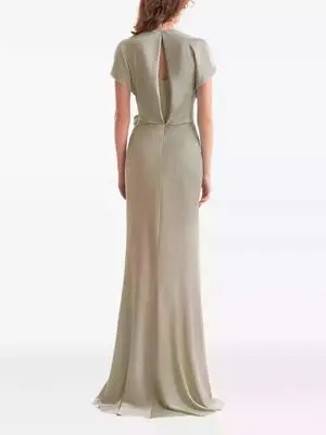 GEMY MAALOUF Draped Flower-detail Dress