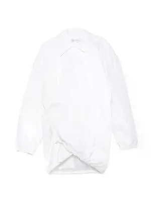 Marie Adam-Leenaerdt Draped Oversized Hoodie Coat - White