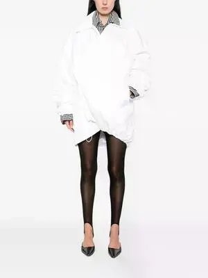 Marie Adam-Leenaerdt Draped Oversized Hoodie Coat - White