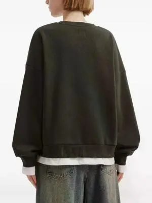B+AB Layered-effect Logo-embroidered Sweater - Grey