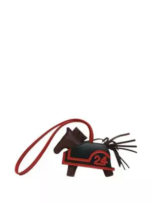 Hermès 2025 Milo Lambskin Rodeo Robeo 24 Bag Charm Pm Key Chain - Red