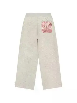 AAPE BY *A BATHING APE Moonface Floral-embroidered Track Pants - Grey