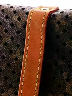 LOUIS VUITTON Flore Saumur Handbag Perforated Monogram Canvas Crossbody Bag