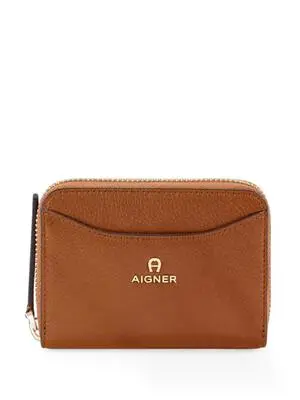 AIGNER Marika Grained-leather Wallet - Brown