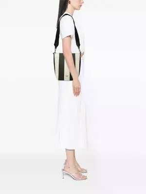 Celine 2019 Small Striped Canvas Seau Sangle Bucket Bag