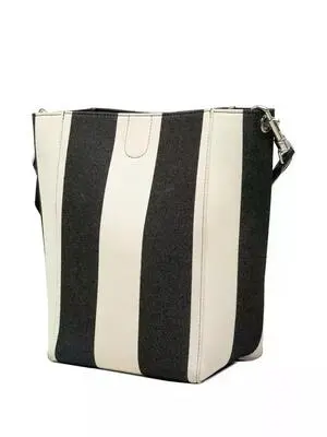 Celine 2019 Small Striped Canvas Seau Sangle Bucket Bag