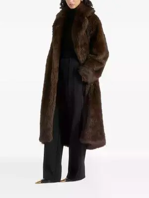 Manière De Voir Bria In Oversized Faux-fur Coat With Belt