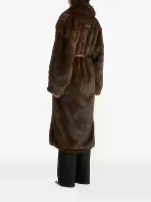 Manière De Voir Bria In Oversized Faux-fur Coat With Belt