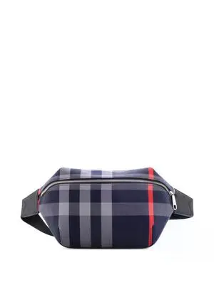 Burberry Sonny House Check Canvas Belt Bag - Blue