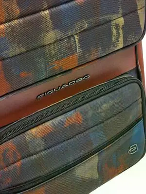 PIQUADRO Abstract-print Roll-top Backpack