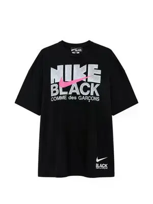 Comme Des Garçons X Nike Logo-print T-shirt - Black