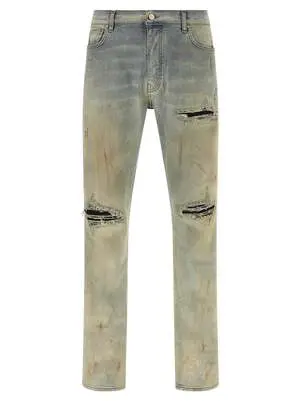 Amiri Suede Mx1' Jeans - Cream