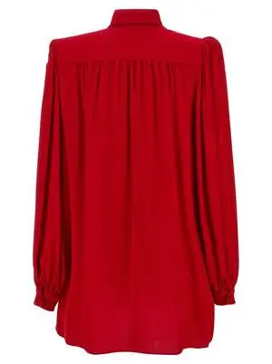 Valentino Garavani Silk Shirt With Bow - Red