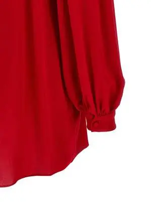 Valentino Garavani Silk Shirt With Bow - Red