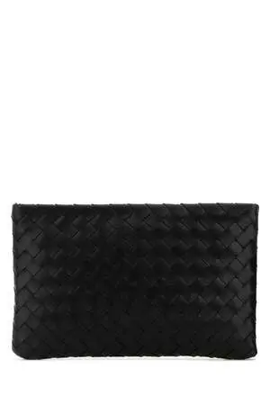 BOTTEGA VENETA Bottega Veneta Women Bottega Veneta Women Black Leather Medium Clutch