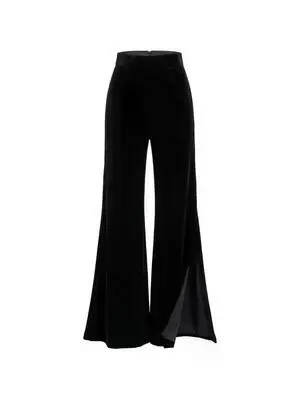 GEMY MAALOUF Velvet Side-slit Trousers