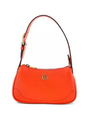 Gucci Aphrodite Leather Mini Shoulder Bag - Orange