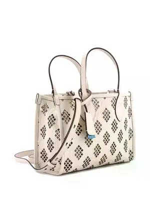 Gucci Convertible Gg Debossed Laser Cut Leather Small Tote Bag