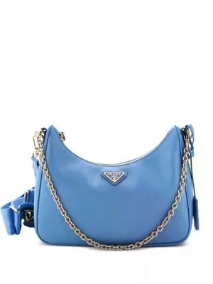 Prada Re-edition 2005 Shoulder Bag Saffiano Leather Small Crossbody Bag - Blue
