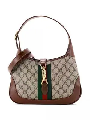 Gucci Jackie 1961 Gg Coated Canvas Small Hobo Bag - Brown