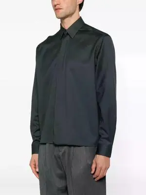 LOW BRAND Concealed-front Long-sleeve Shirt