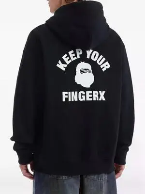 FINGERCROXX Logo-print Zip-up Hoodie