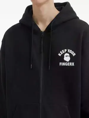 FINGERCROXX Logo-print Zip-up Hoodie