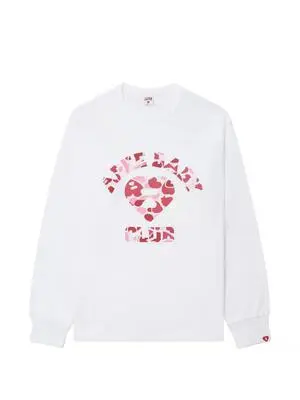 AAPE BY *A BATHING APE Logo-print Long-sleeve Sweatshirt - White