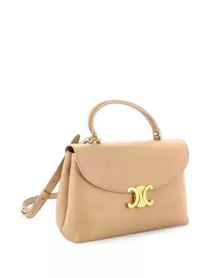 Celine Nino Top Handle Bag Leather Medium Satchel - Neutrals
