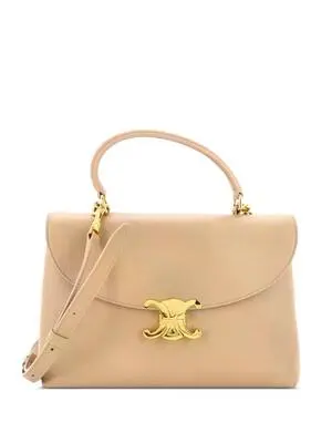 Celine Nino Top Handle Bag Leather Medium Satchel - Neutrals