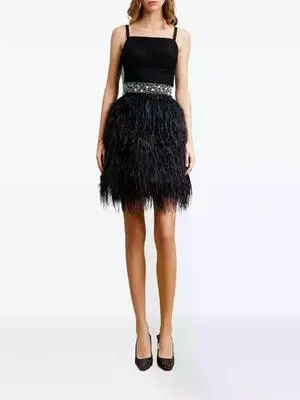 GEMY MAALOUF Feather-trim Mini Skirt