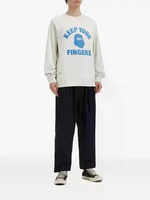 FINGERCROXX Graphic-print Cotton Sweatshirt