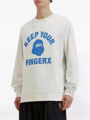 FINGERCROXX Graphic-print Cotton Sweatshirt