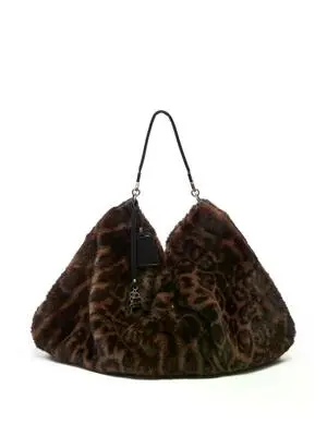 Liu Jo Large Faux Fur Bag - Brown