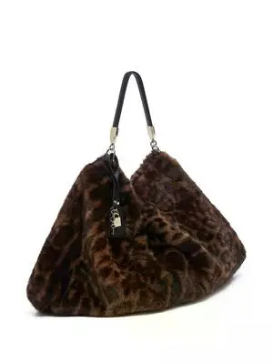 Liu Jo Large Faux Fur Bag - Brown