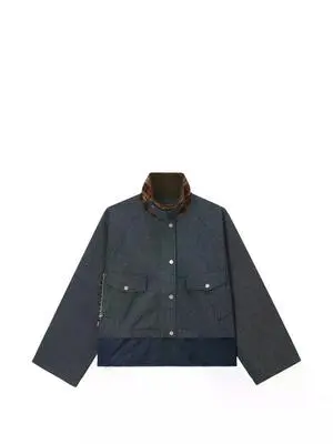 MUSIUM DIV. Quilted-panel Corduroy-collar Jacket