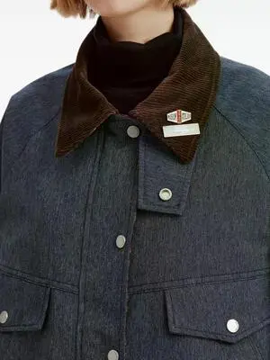 MUSIUM DIV. Quilted-panel Corduroy-collar Jacket