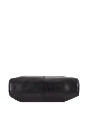 Gucci Re Top Handle Bag Leather Medium Satchel - Black