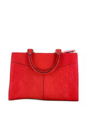 LOUIS VUITTON Sully Monogram Empreinte Leather Pm Tote Bag - Red